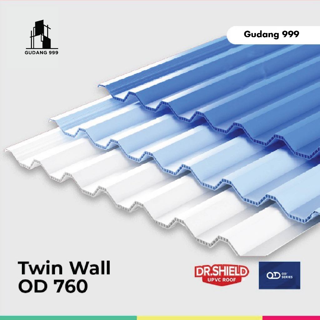 Jual Atap UPVC Dr. Shield OD760 / Twin Wall / Double Layer / Atap ...