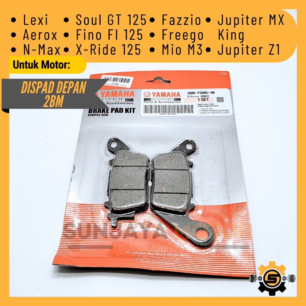 Jual Dispad Depan Original Yamaha 2BM Kampas Rem Mio M3 NMax Aerox Jupiter MX King XRide Fino ...
