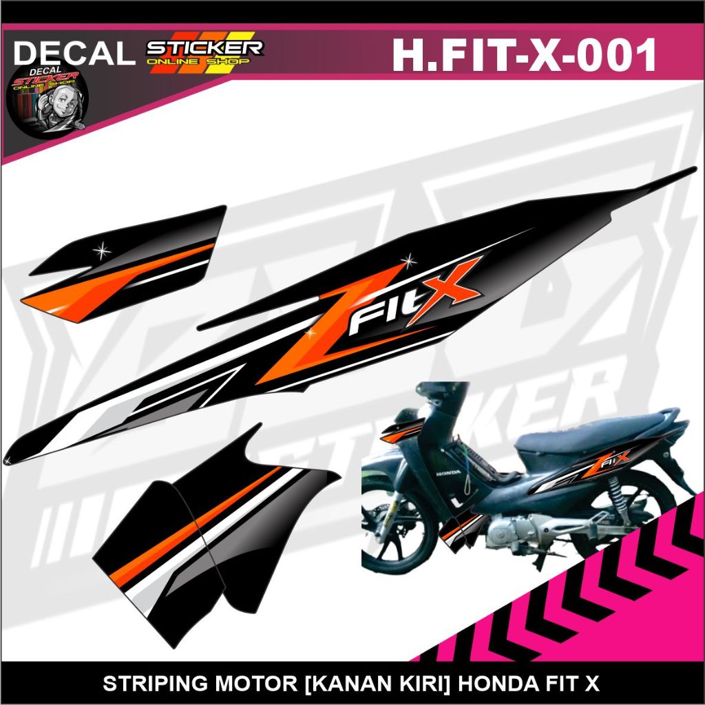 Jual STIKER HONDA FIT X STRIPING DECAL PRINT STICKER VARIASI RACING ...