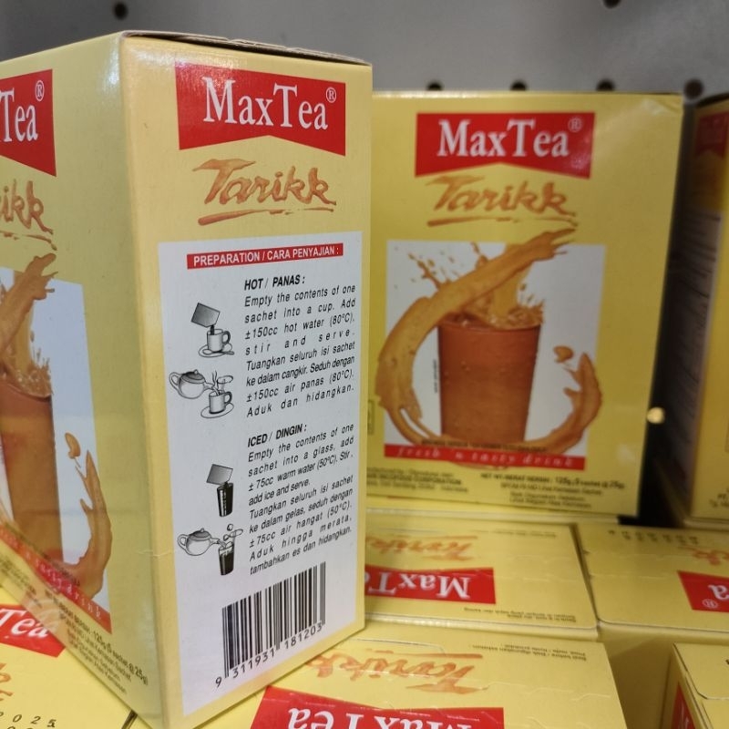 Jual max tea 125gram/teh tarik maxtea/max tea teh tarik 5 sachet ...