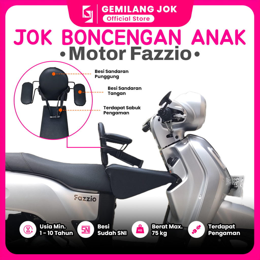 Jual Jok Motor Anak Boncengan Depan Fazzio Kursi Dudukan Portable Matic ...