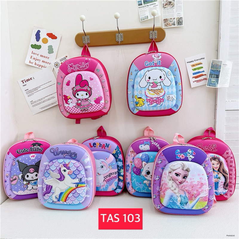 Jual TAS 103 | TAS SEKOLAH TK PAUD MOTIF 3D | RANSEL CANKANG MOTIF CEWEK | TAS TELUR KUROMI ...