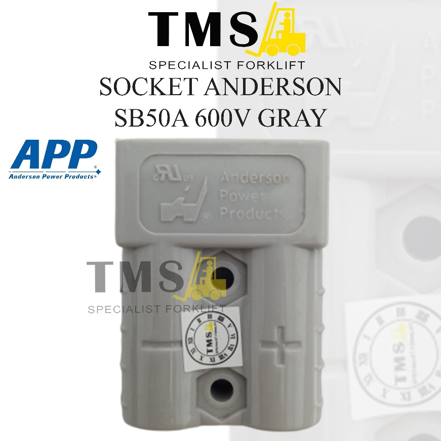Jual Socket Battery Anderson SB50A Gray for forklift AKI | Shopee Indonesia