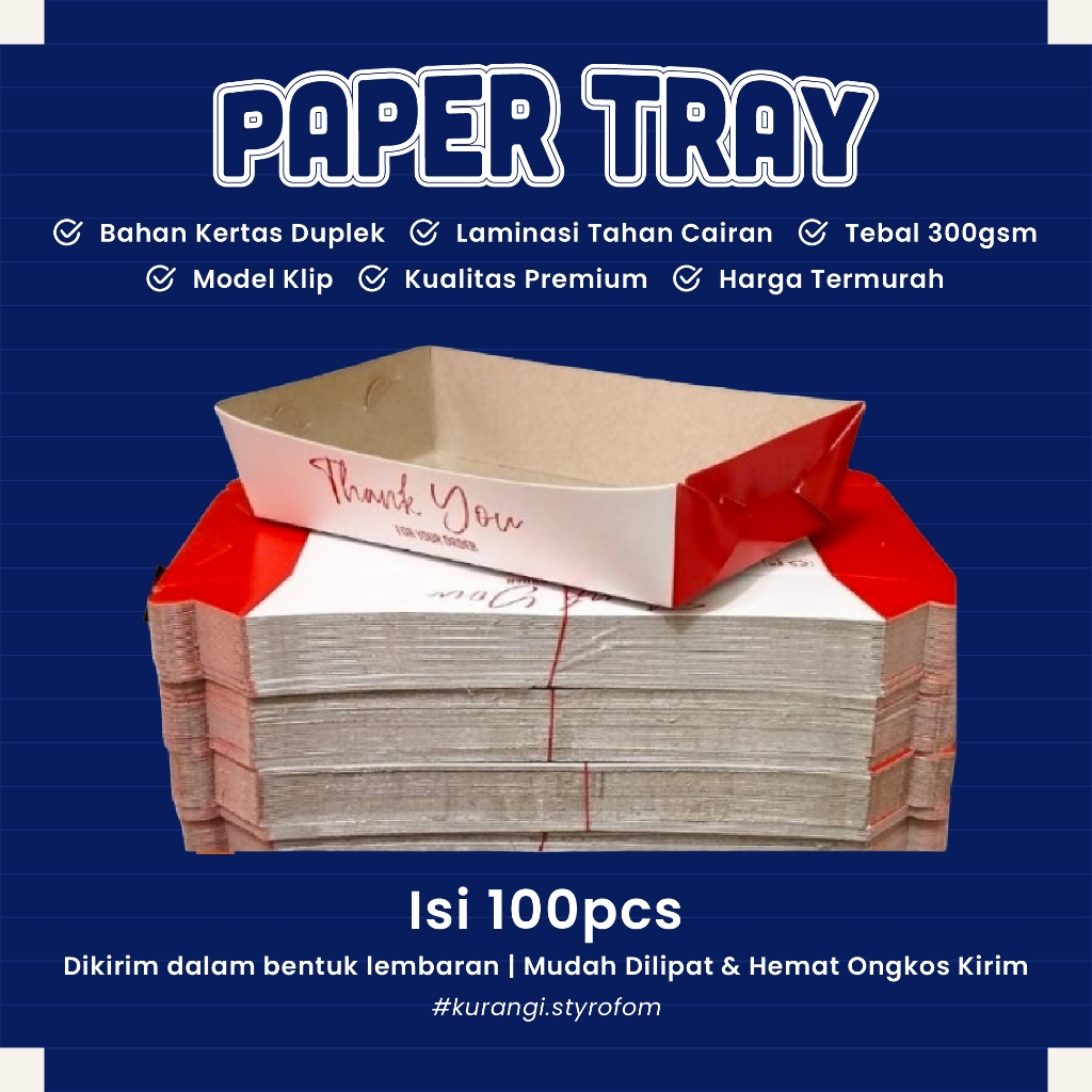 Jual Wadah Kertas Box Dus Packing Laminasi Jualan Makanan Dine In Take ...