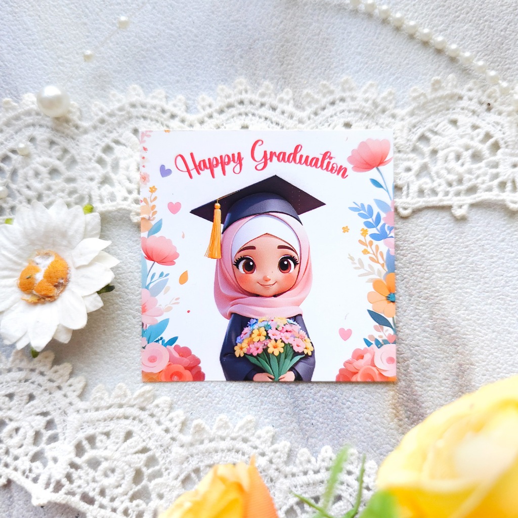 Jual Stiker Sticker Graduation Wisuda congratulation 6cm READY STOK ...
