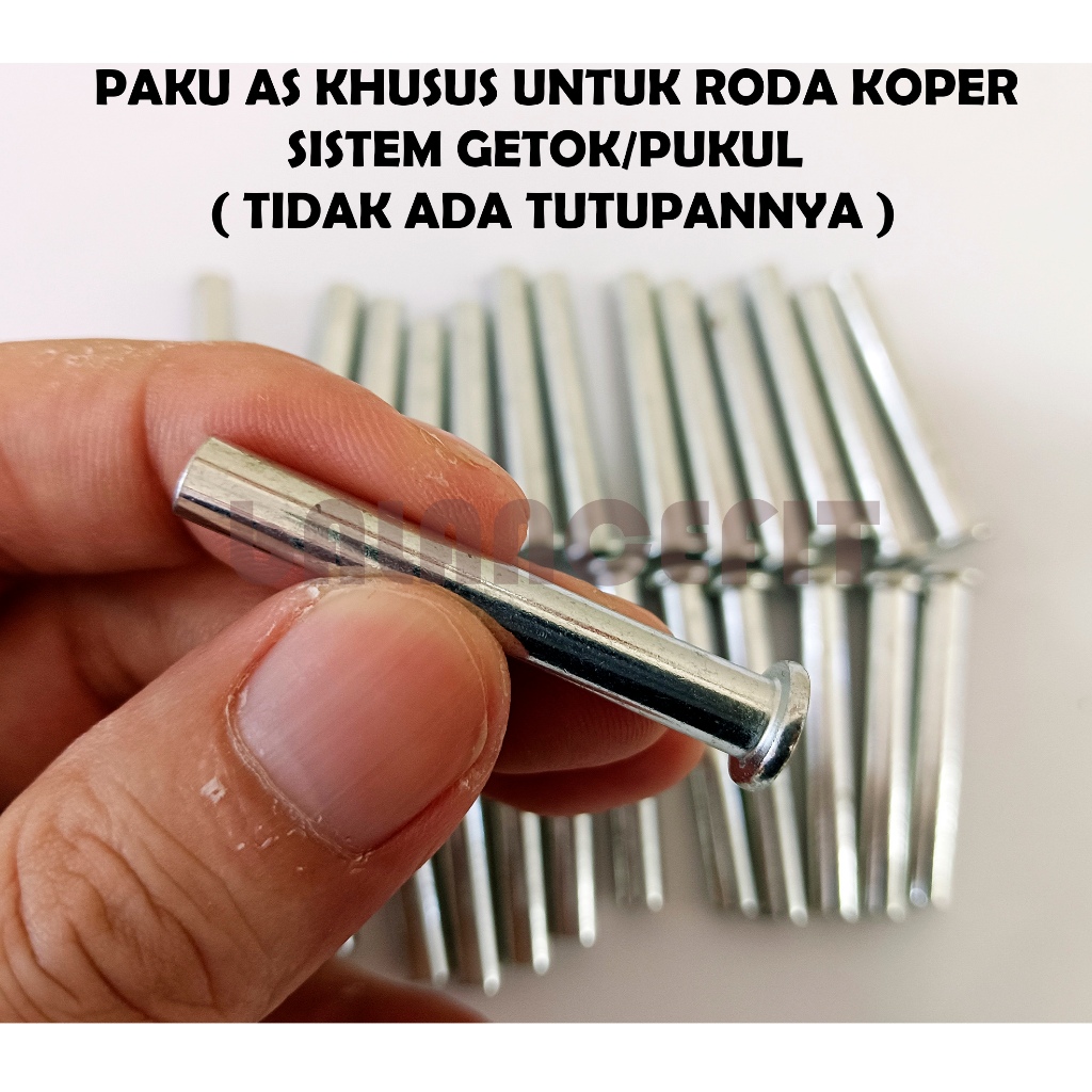 Jual 1 pc baut as roda koper paku keling sistem pukul palu BUKAN baut ...