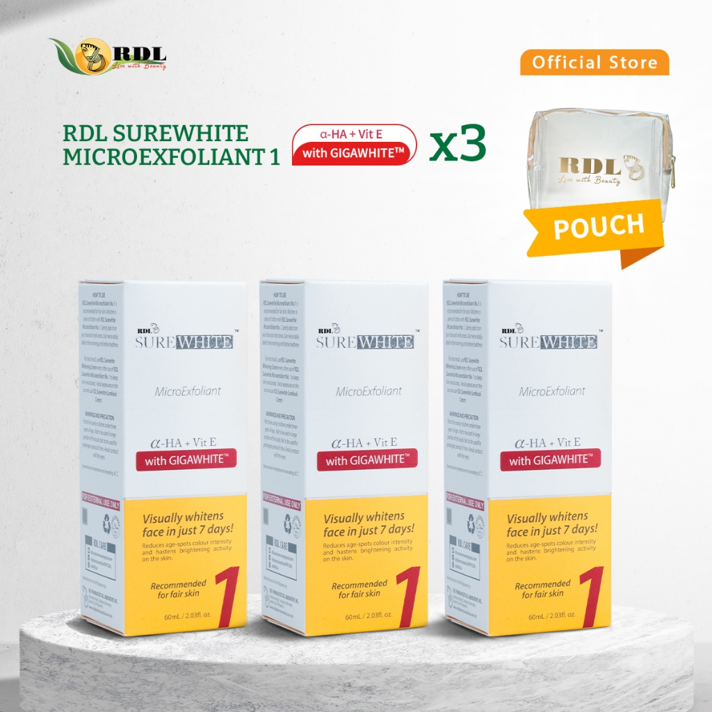 Jual Toner Wajah 3PCS RDL Surewhite Hilangkan Bruntusan Jerawat Kulit ...