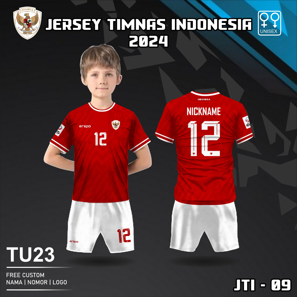 Jual Setelan Jersey anak kaos sepak bola baju timnas indonesia U23 2024 ...