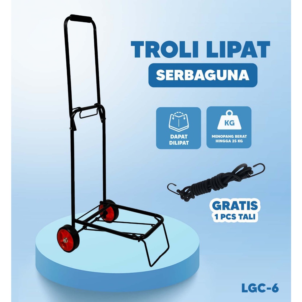 Jual Troli Lipat Serbaguna Troli Barang Galon Gas Koper / Trolley Besi ...