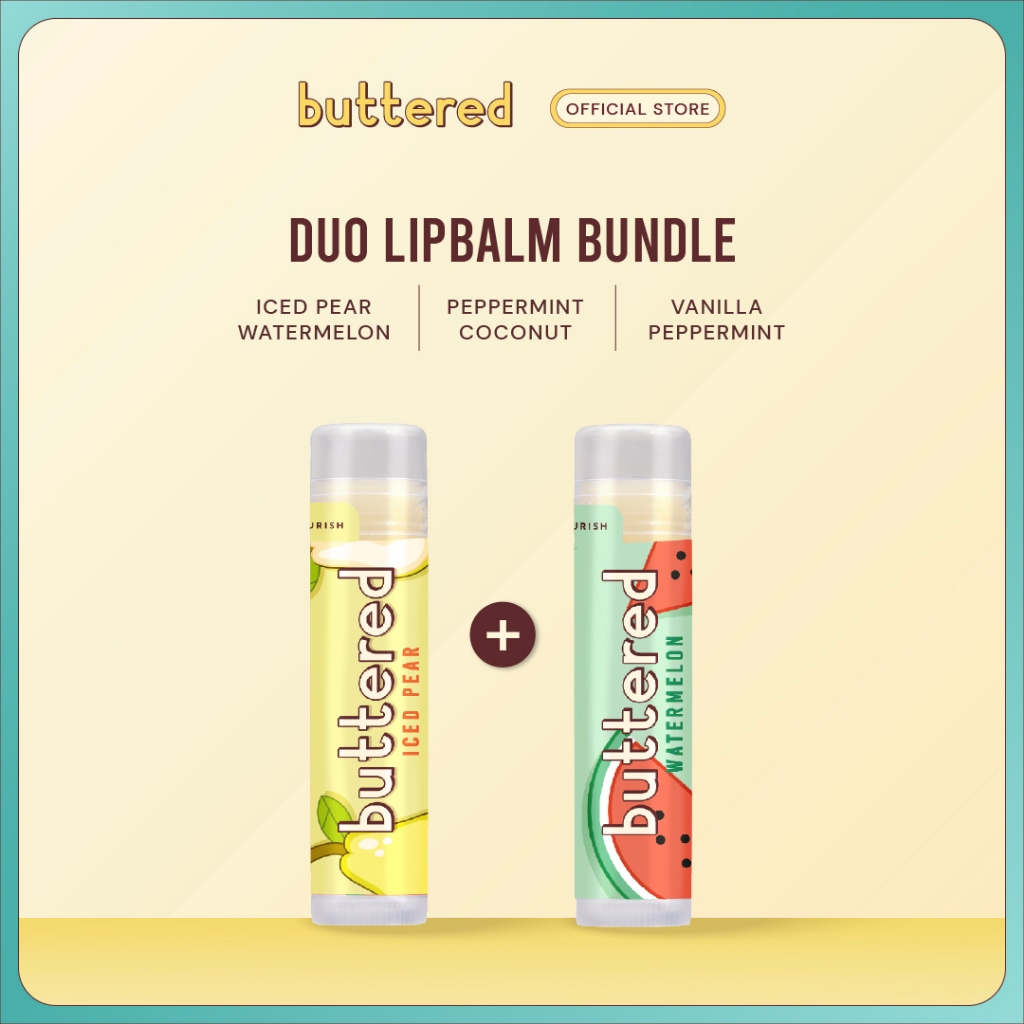 Jual Buttered Bundle 2 in 1 Duo Lip Balm Paket Hemat | Shopee Indonesia