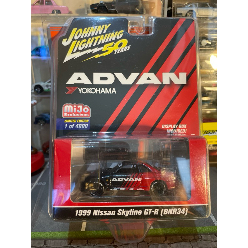 Jual MiJo - Johnny Lightning Advan Yokohama 1999 Nissan Skyline GT-R (BNR34) | Shopee Indonesia