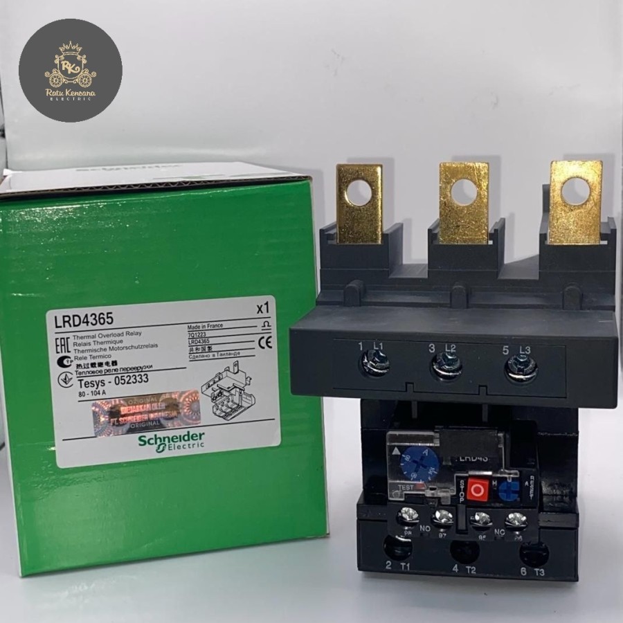 Jual Thermal Overload Relay Schneider LRD4365 LRD 4365 80A-104A TOR ...