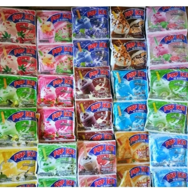 Jual Pop ice rencengan /minuman serbuk | Shopee Indonesia
