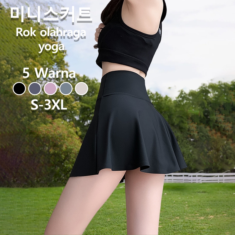 Jual 【Lucasta】Rok pendek yoga baru 2025, rok yoga wanita, rok olahraga ...