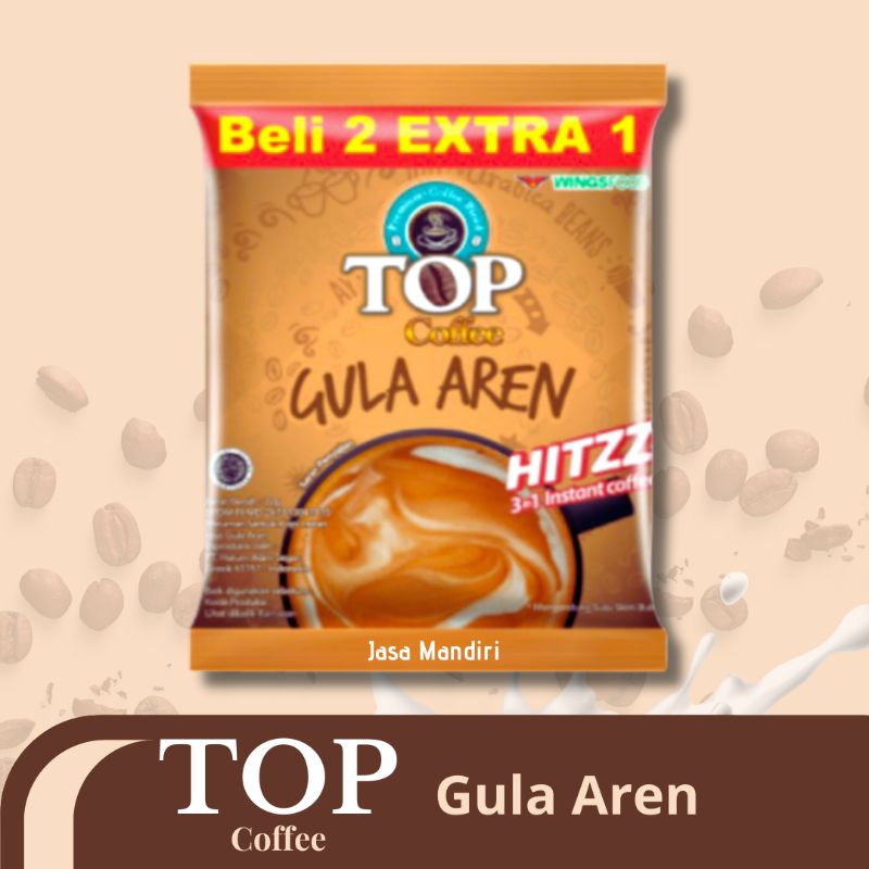 Jual Top Kopi Gula Aren Sachet 10 pcs x 22 gr (Beli 2 extra 1) | Shopee ...
