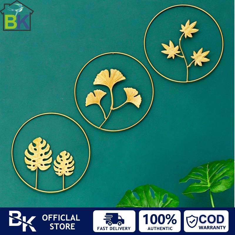 Jual Wall Decor Metal Hiasan Dinding Daun Aesthetic Nordic Style ...
