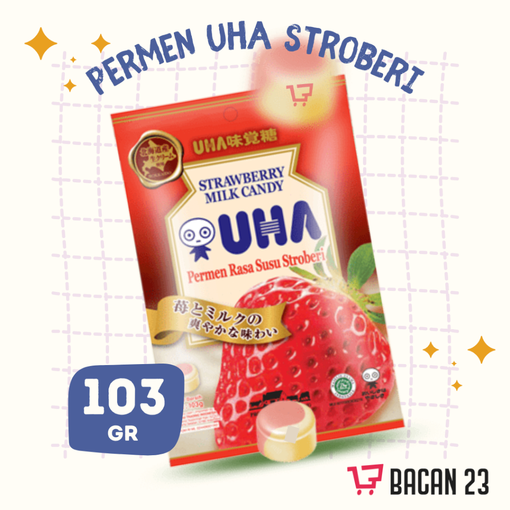Jual Permen UHA Milk Candy Rasa Strawberry Milk (103gr) / Permen Susu ... Jual Permen UHA Milk Candy Rasa Strawberry Milk (103gr) / Permen Susu ...