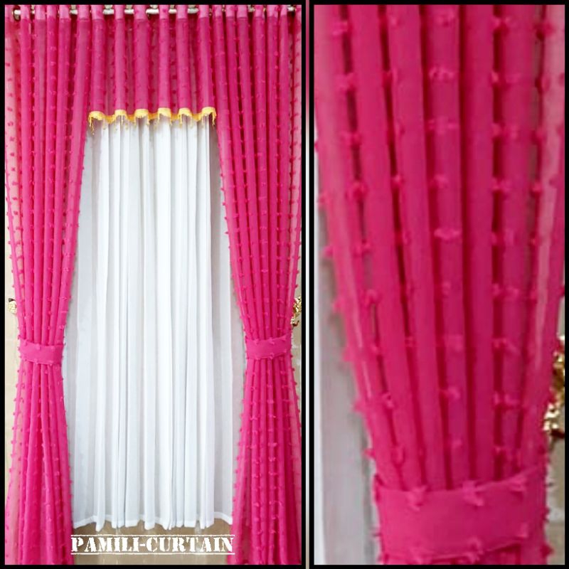 Jual Gorden Satu Set Lengkap Dengan Poni Atas Pintu Ruang Tamu Model ...