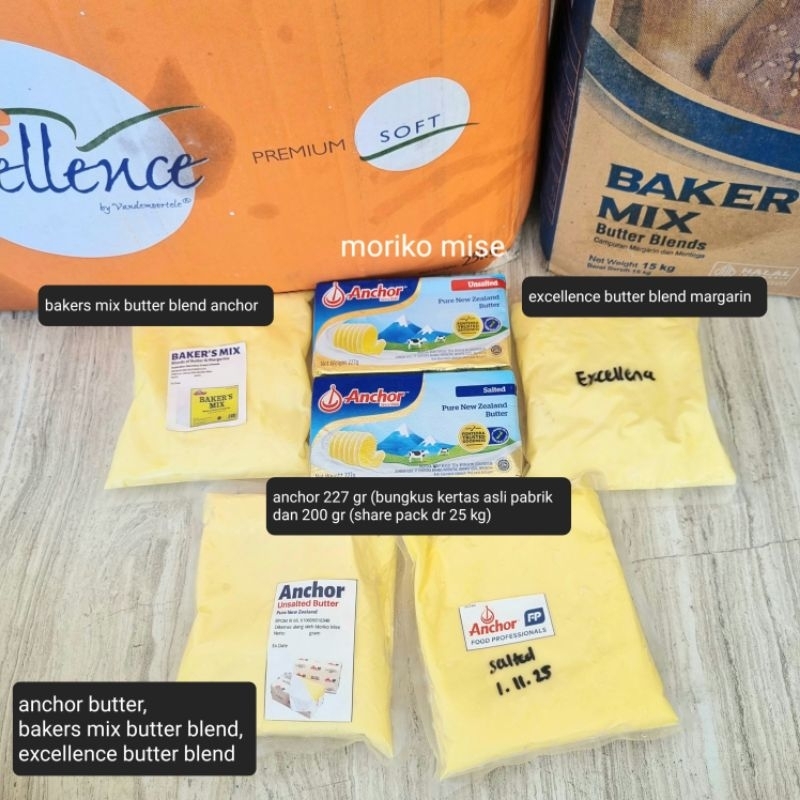 Jual [ 227 gr 200 gr ] mentega tawar ANCHOR unsalted butter pats 227 gr ...