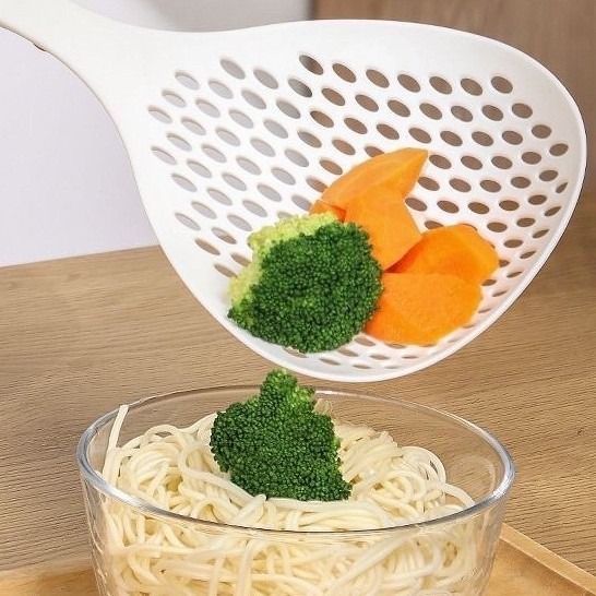 Jual [ Sendok Saringan MIE ] Besar Bahan Nilon Gagang Tirisan Sayur Mie ...