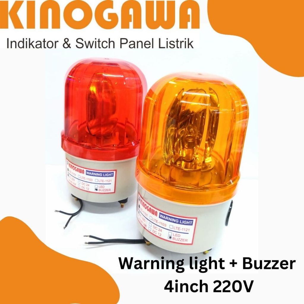 Jual Lampu Warning 220v 4" inch + Buzzer - Lampu Putar - Warning Light ...