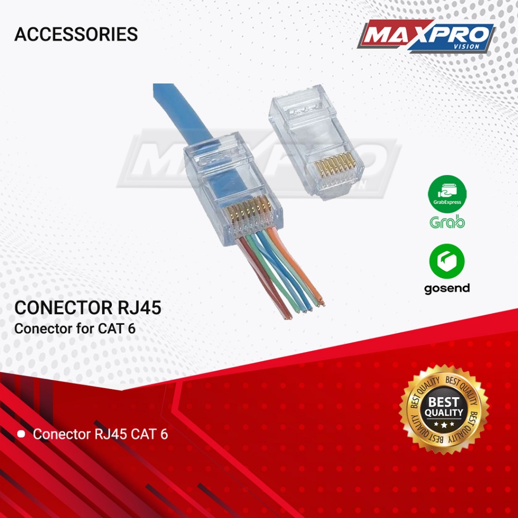 Jual KONEKTOR RJ45 - CONECTOR LAN RJ45 CAT 6 | Shopee Indonesia