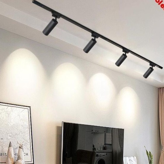 Jual Paket Lampu Sorot 10w 1 set isi 3 + Rel 2M Track Light Rel ...
