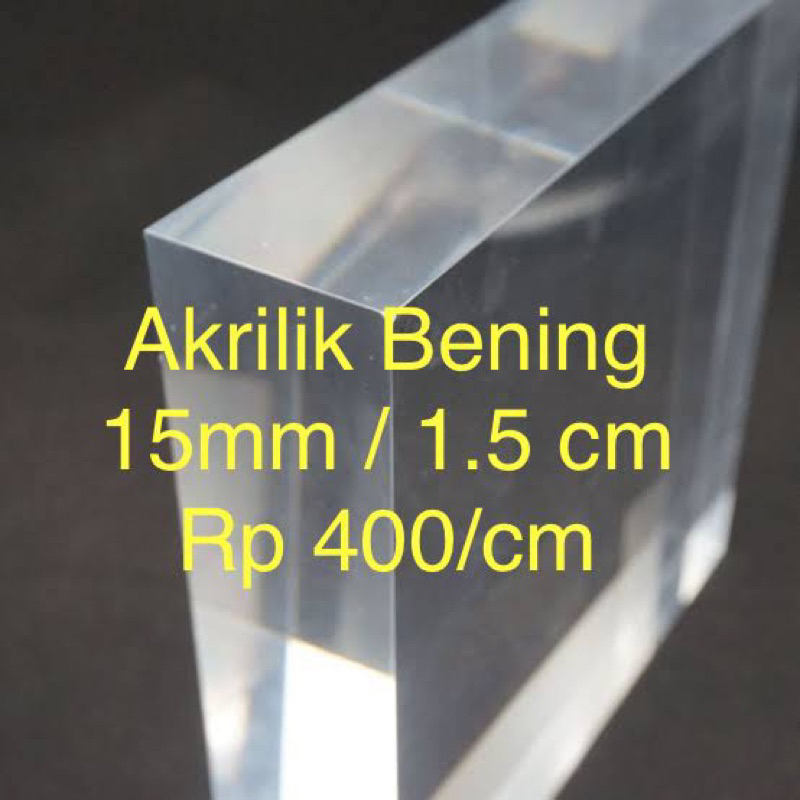 Jual Akrilik bening 15mm Rp 300 / cm persegi Potongan Akrilik bening ...