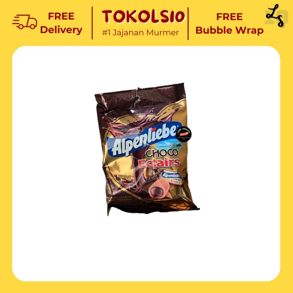 Jual Permen Alpenliebe Choco Eclairs Caramel Pouch isi 40 pcs/Jar ...