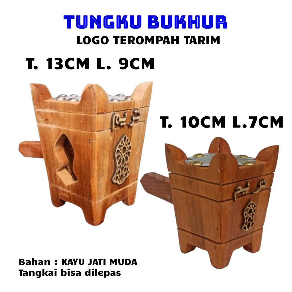 Jual Terbaru Tungku Bukhur Kayu Mabkharoh Tinggi 13cm berlogo tarim ...