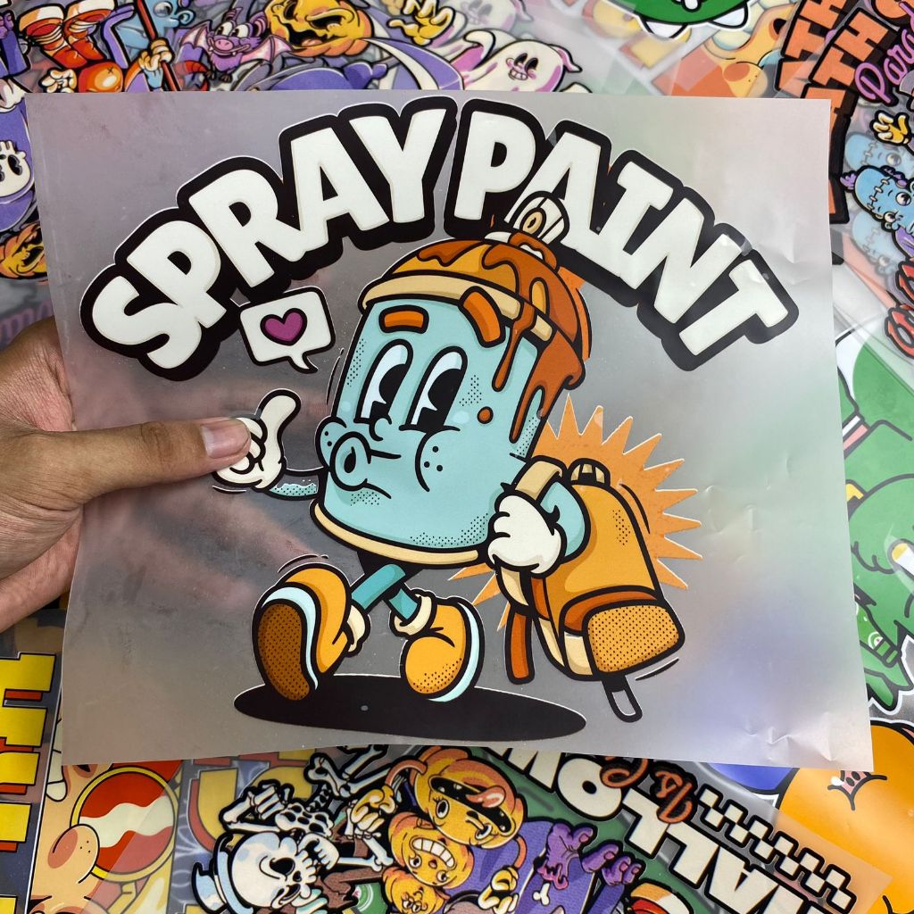 Jual Sablon DTF Motif Cartoon Ukuran 20 X 20 CM Sablon Setrika Mudah ...