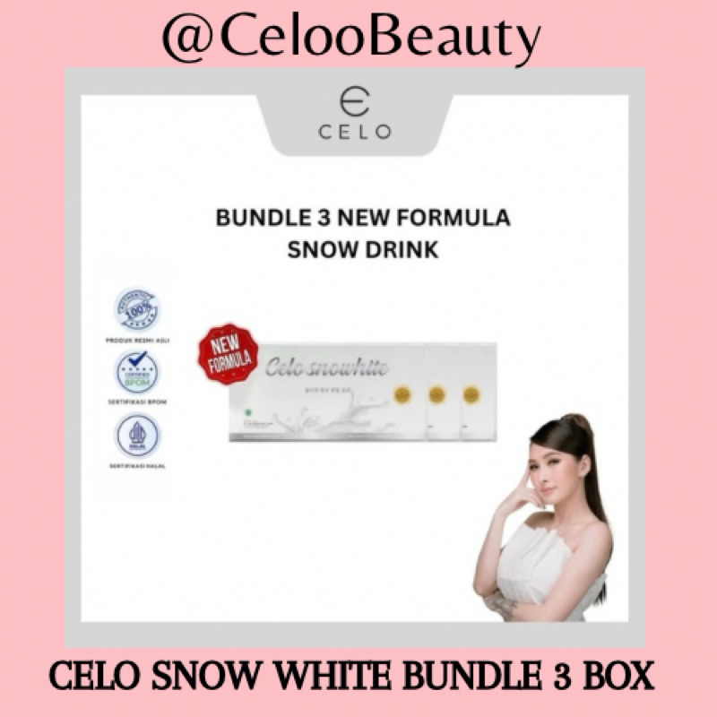 Jual CELO SNOW WHITE DRINK NEW FORMULA BUNDLE 3 BOX READY STOCK ...