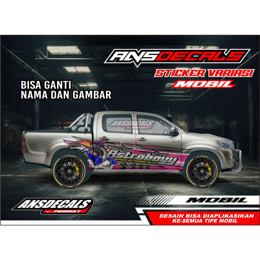 Jual STIKER DECAL MOBIL HILUX STIKER DECAL MOBIL TRITON STIKER MOBIL ...