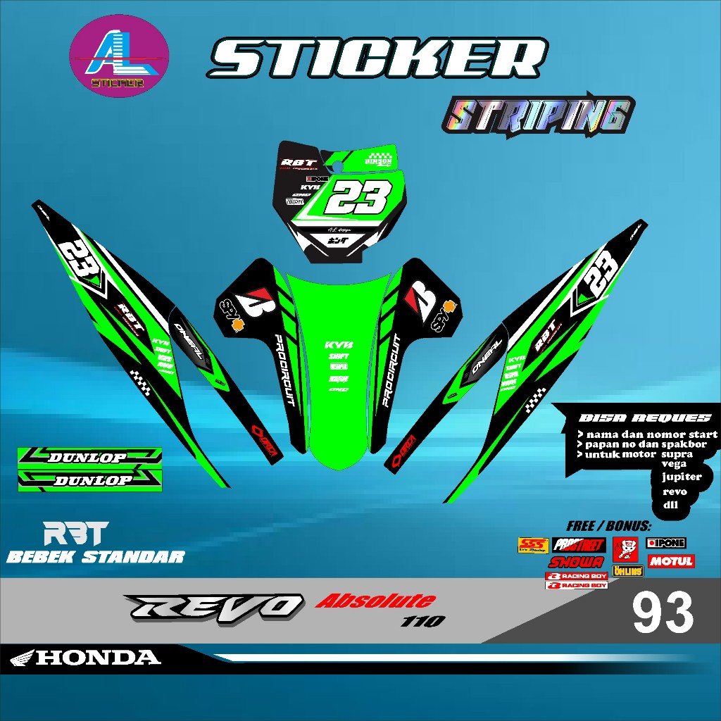 Jual Sticker SEMI DECAL fullbody RBT REVO ABSOLUTE 110 rbt VEGA BEBEK ...