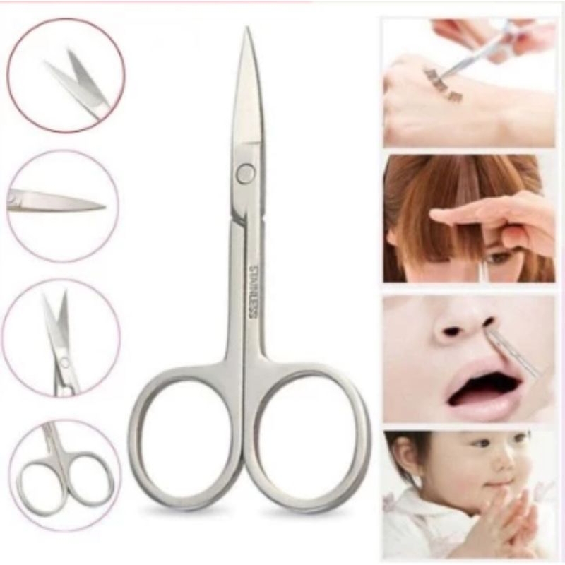 Jual Gunting Kecil Stainless Serbaguna Ujung Melengkung/Lurus/ Gunting ...