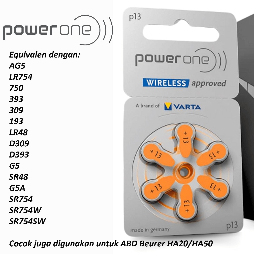 Jual Baterai Powerone p13 (AG5) Baterai Alat Bantu Dengar Bisa untuk Beurer HA 20/50 | Shopee ...