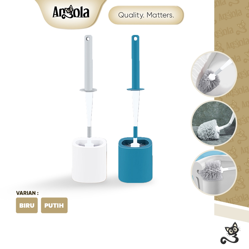 Jual ANGOLA Sikat WC Toilet Lengkung D67 Toilet Brush Alat Pembersih ...