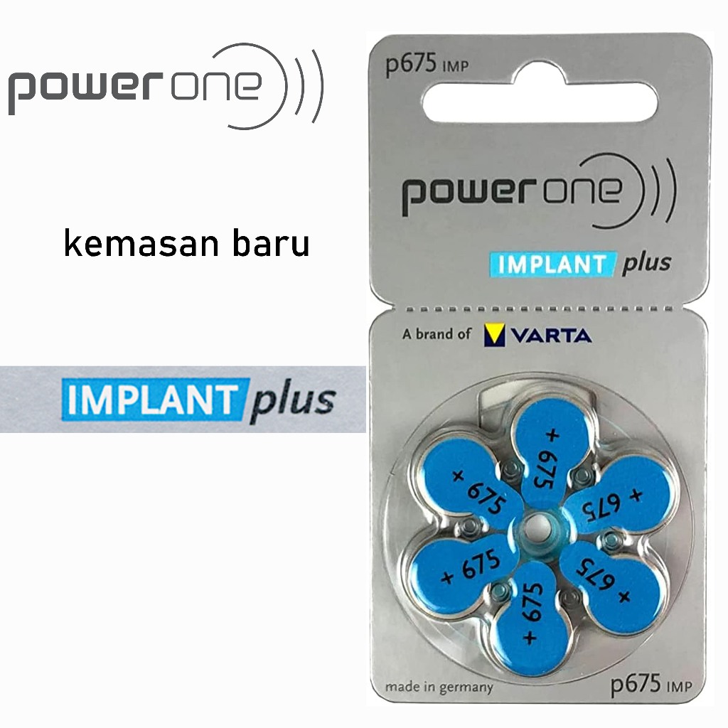 Jual Baterai Implan Powerone p675 Cochlear Implant Plus Battery Baterai ...