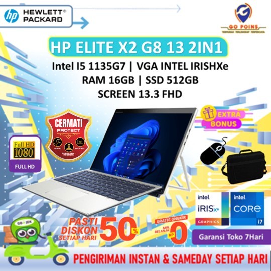 Jual HP Elite x2 G8 Tablet 2IN1 TOUCH intel I5 1135G7 RAM 16Gb SSD ...