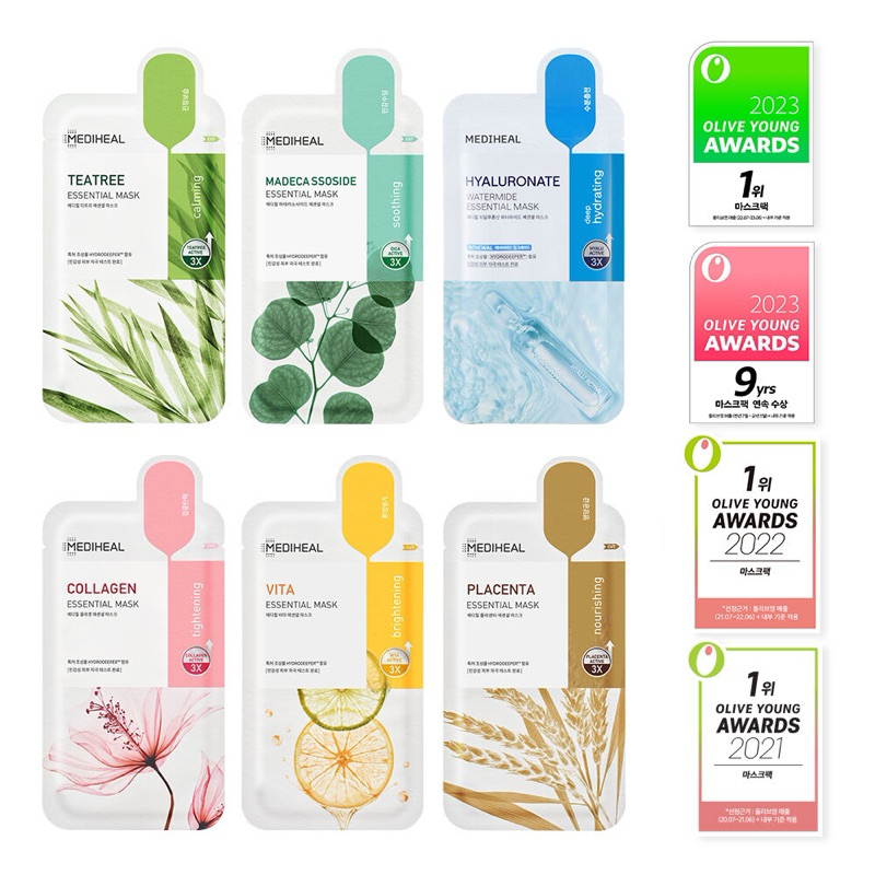 Jual (PO KOREA) OLIVE YOUNG - MEDIHEAL ESSENTIAL SHEET MASK - ORIGINAL ...