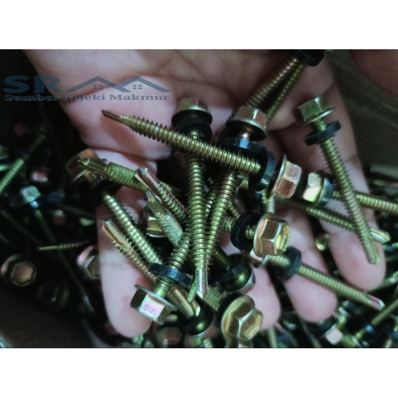 Jual (100 pcs) Sekrup Roofing 5 cm Skrup Holo Sekrup Atap | Shopee ...