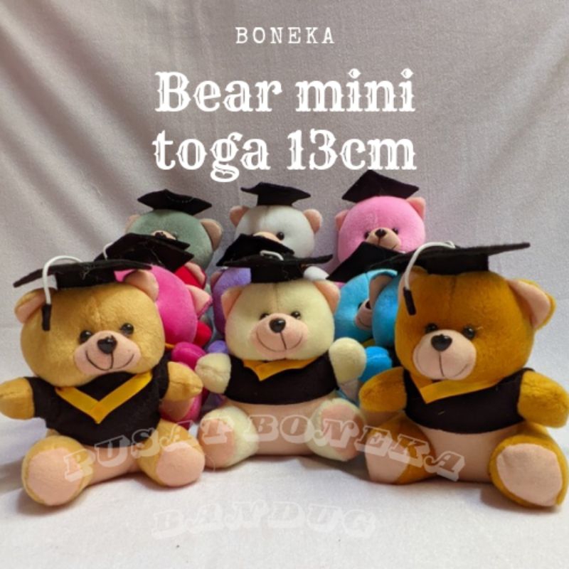 Jual Boneka Beruang Toga bear mini 13cm boneka bear mini wisuda boneka ...