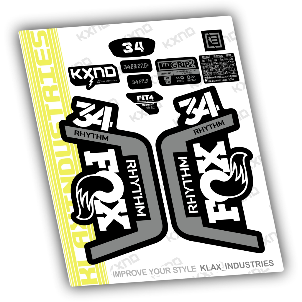 Jual decal fork FOX 34 RHYTHM 2019 Klaten Decal Bike stiker sepeda ...