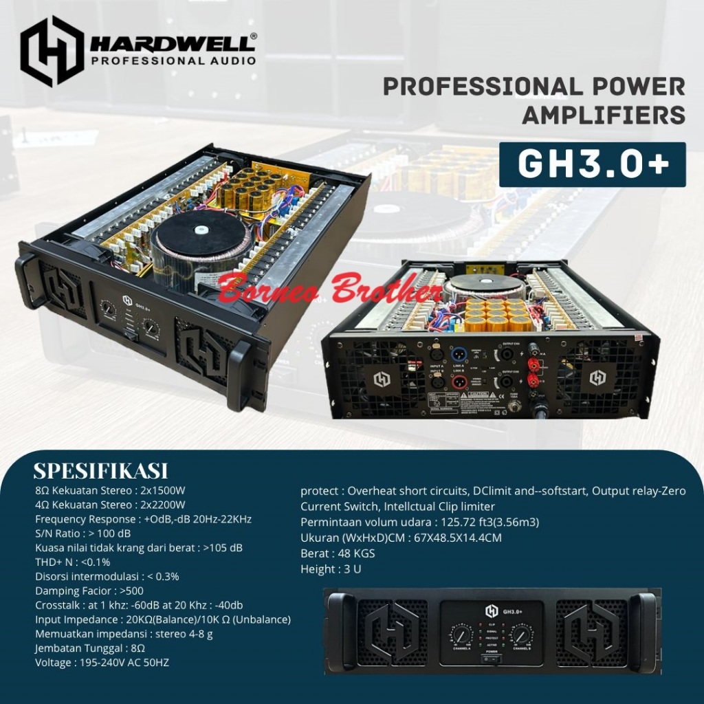 Jual Hardwell GH3.0+ Original Power Amplifier 2 x 1500W @ 8 Ohm ...