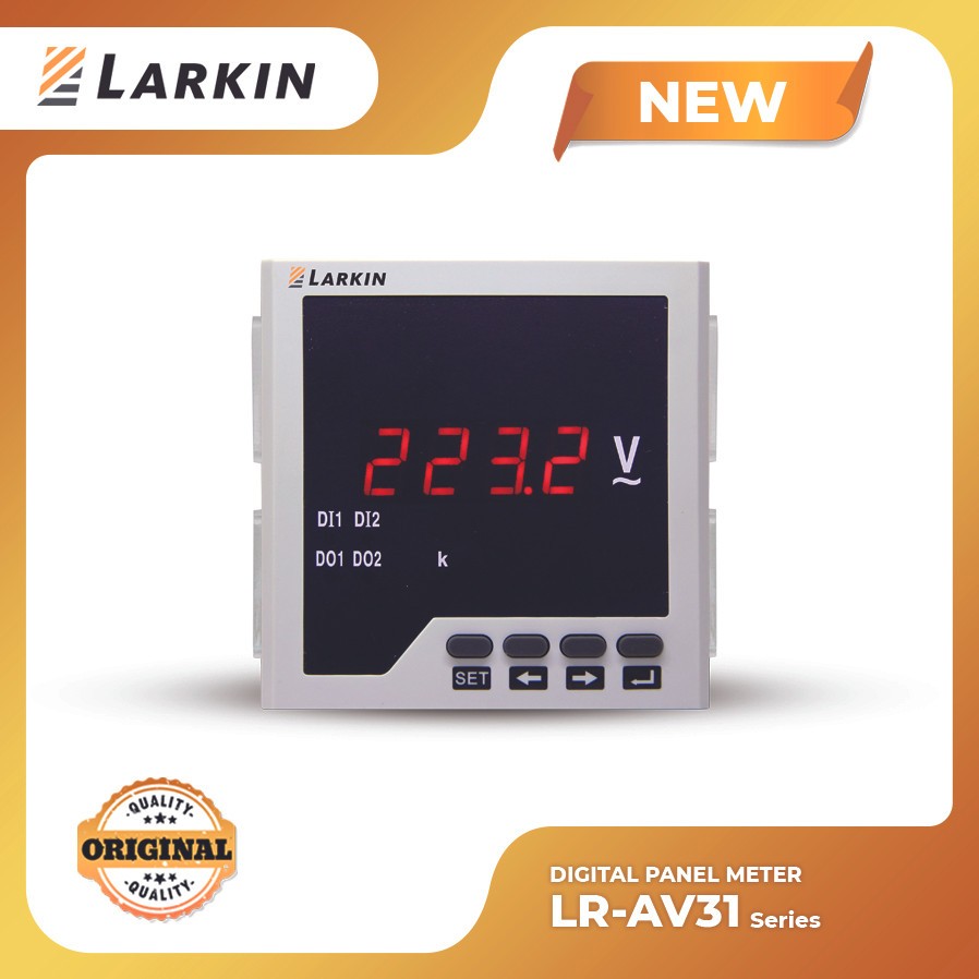 Jual Larkin LR-AV31 Digital Voltmeter 1Phase LRAV31 Volt Panel Meter ...