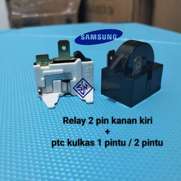 Jual Relay 2 pin kanan kiri + ptc overload kulkas SAMSUNG 1 pintu / 2 ...