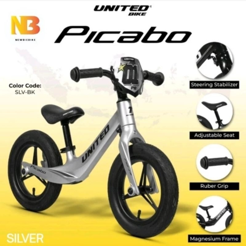 Jual Pushbike United Picabo & Wimcycle Gomy Balance bike 12 inch sepeda ...