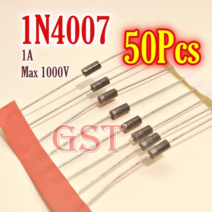 Jual 50Pcs Diode Dioda 1N4007 1N 4007 1A 1 amper ampere | Shopee Indonesia