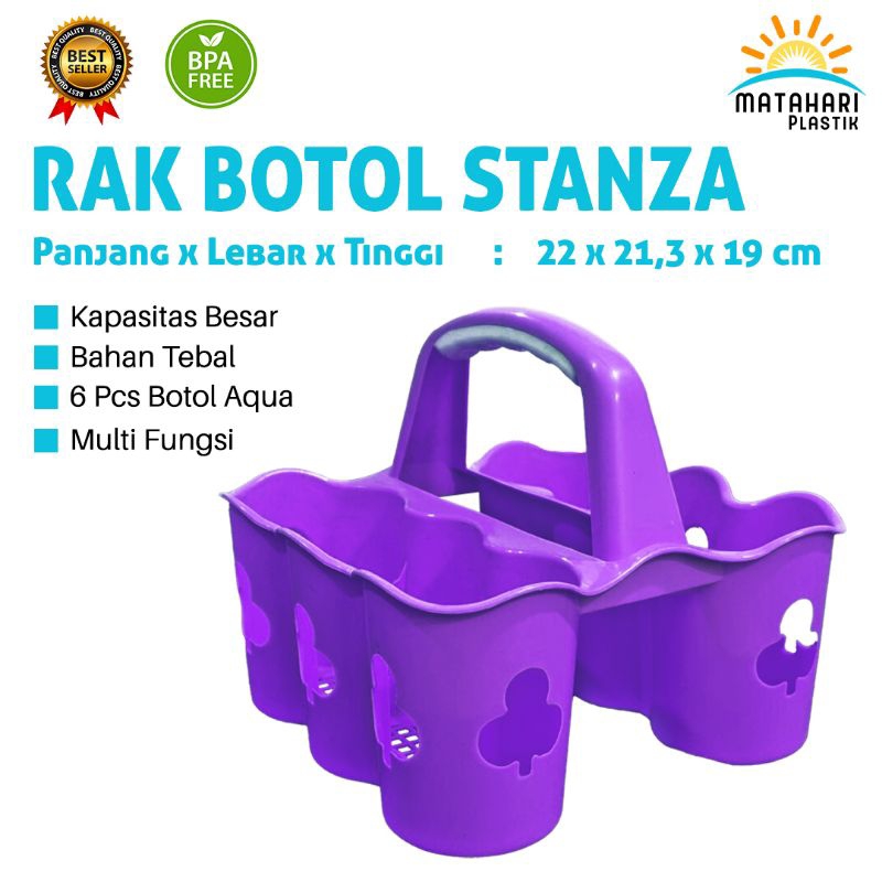 Jual RACK BOTOL 6 CUP STANZA/Rak Botol Plastik/Rak Botol Air 600 ML ...