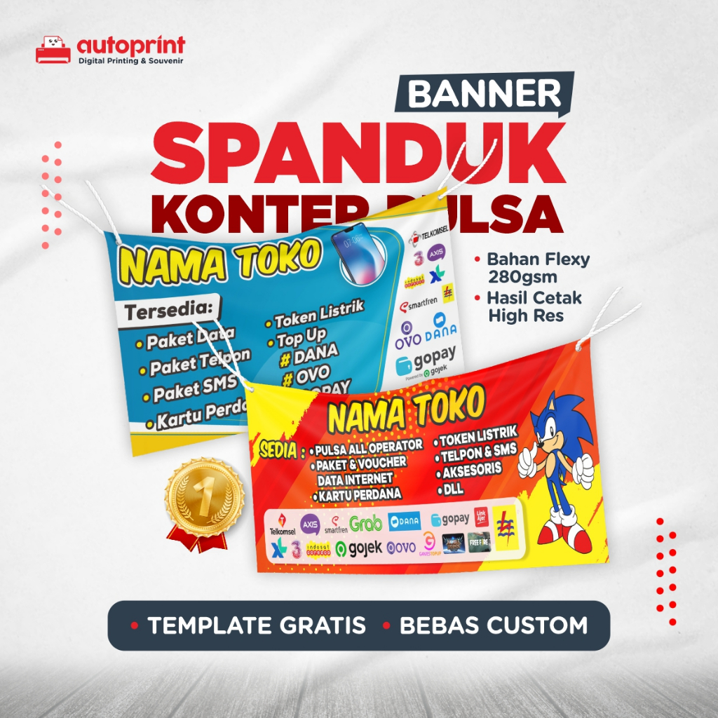 Jual Spanduk Konter Pulsa/ SPANDUK KONTER PULSA / Banner Konter Pulsa Murah/Banner Toko Celluler ...